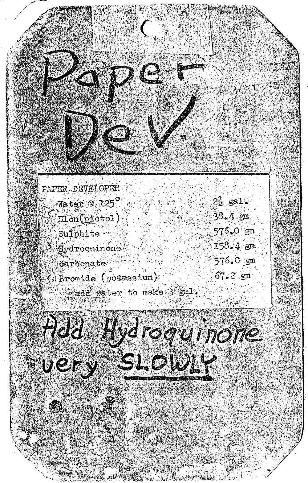 What were Mr. Karsh’s developer formulae? – Yousuf Karsh