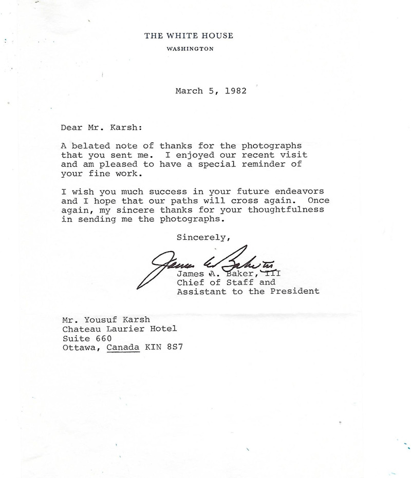 Bush, Baker and Karsh – Yousuf Karsh