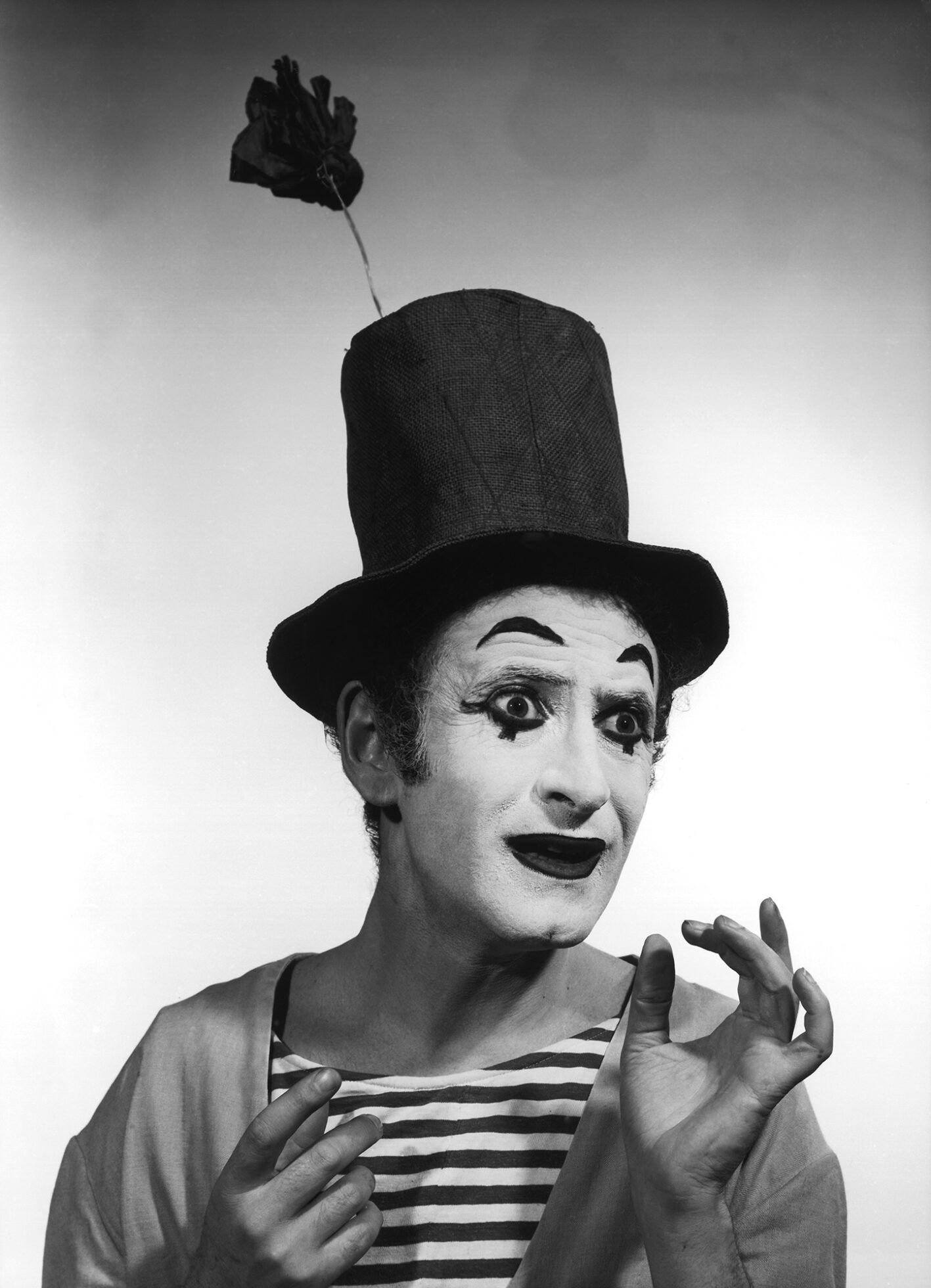 Marcel Marceau Mime Marcel Marceau In A Scene From His Broadway